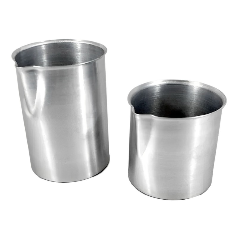 Copo Becker Em Aço Inox Forma Baixa 600ml 100x100mm - Prolab Loja