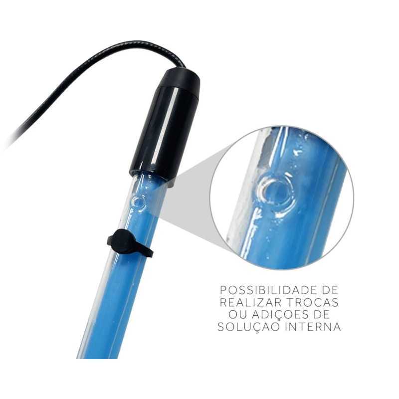 Eletrodo de Vidro Universal 0-14PH Recarregável Conexão BNC - Prolab Loja