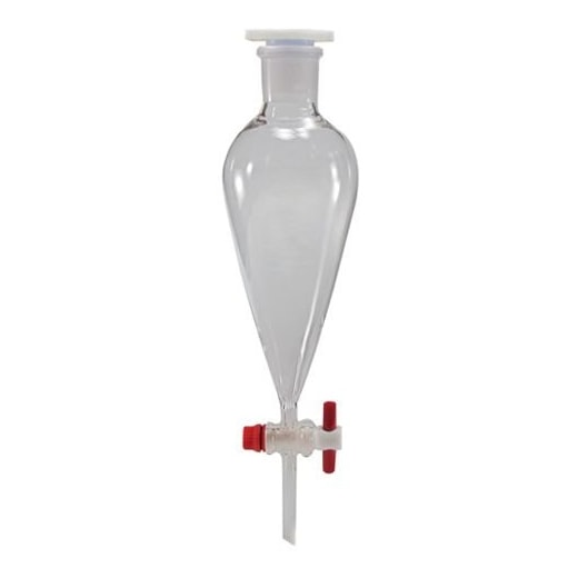 Funil de Separação Tipo Pera Com Torneira de PTFE - Prolab Loja